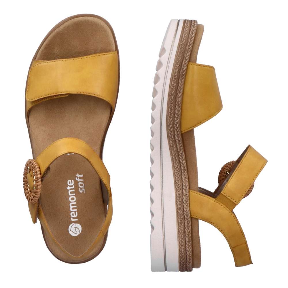 Dámske sandále REMONTE D0Q52-68 žltá S3 | Rieker-eshop.sk