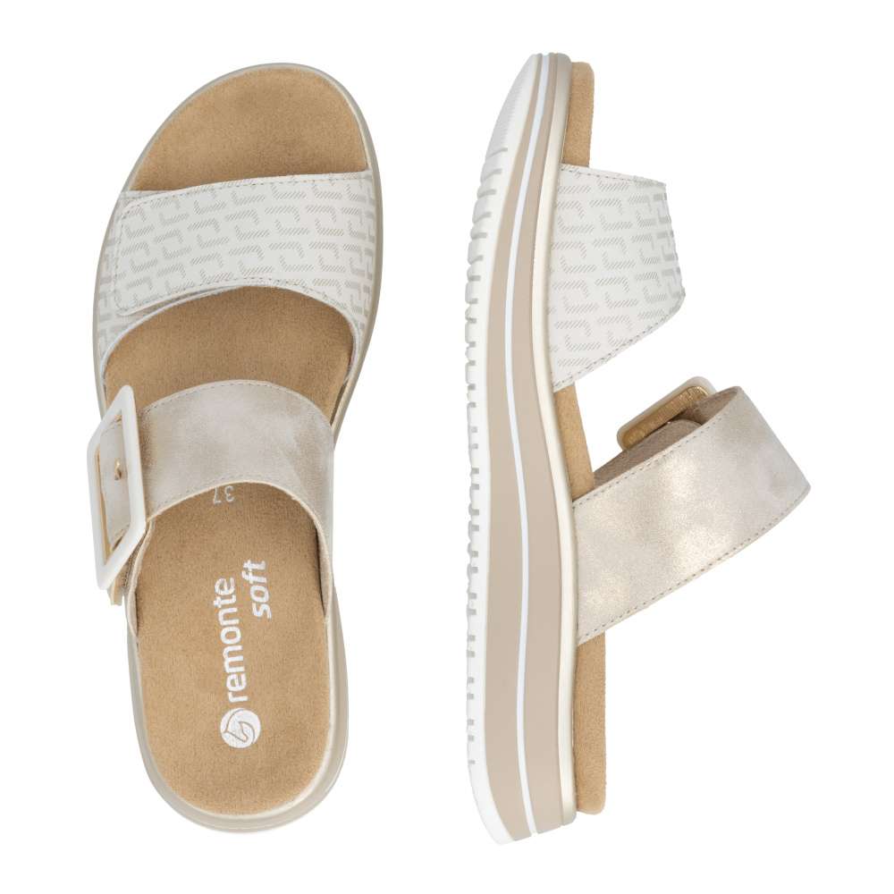 Dámské nazouváky REMONTE D1J61-90 zlatá S6 | Rieker-eshop.cz